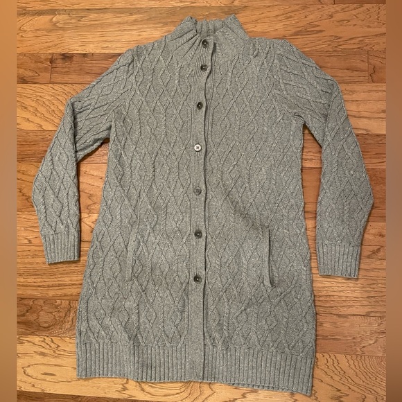 J. Jill | Sweaters | J Jill Cardigan Chunky Knit Gray Small Pockets ...